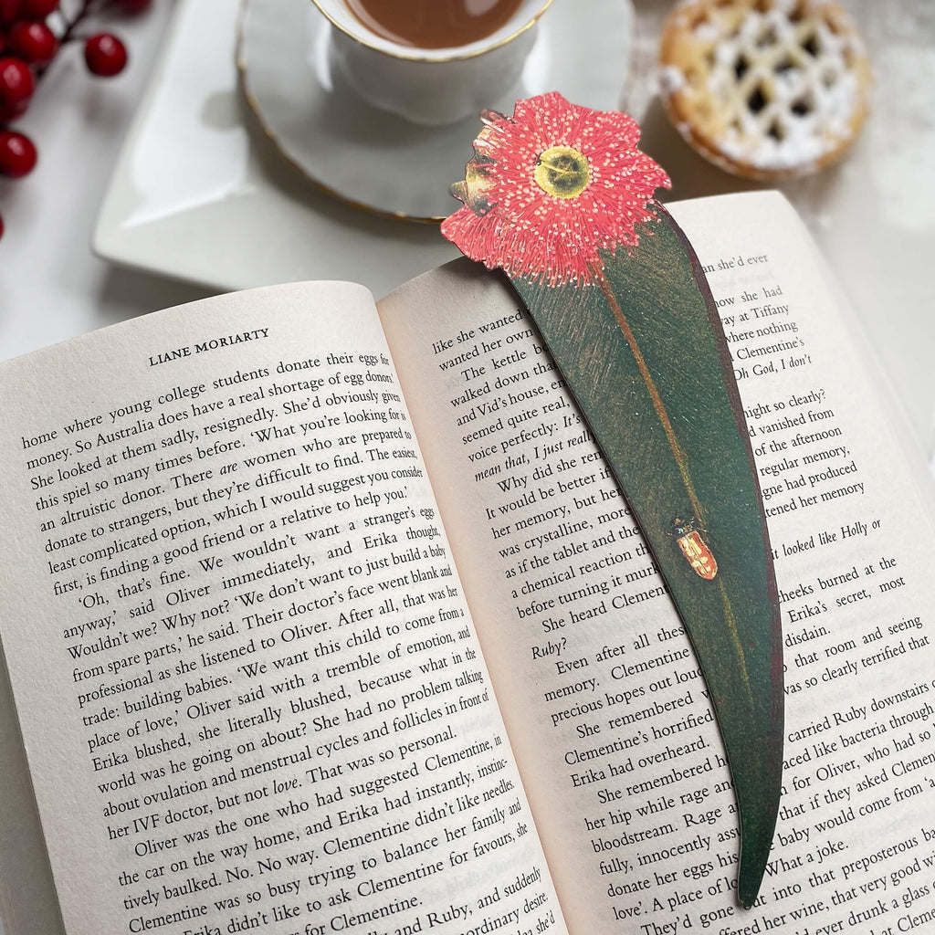 Leaf Bookmarks Trio - Red