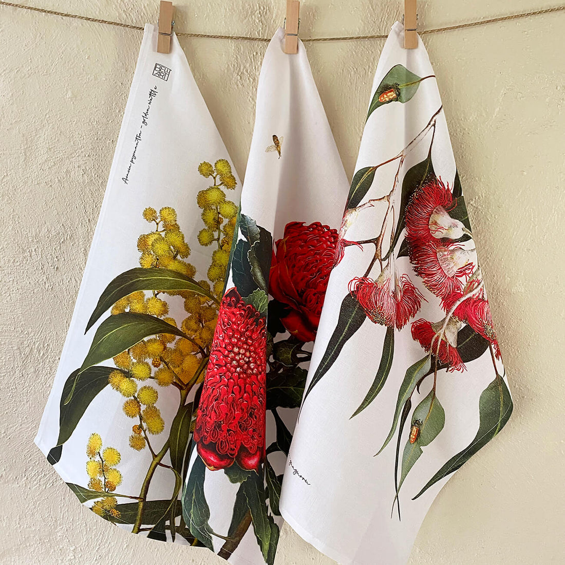 Australian Native Tea Towels - Three for Honey | All Products Available ...