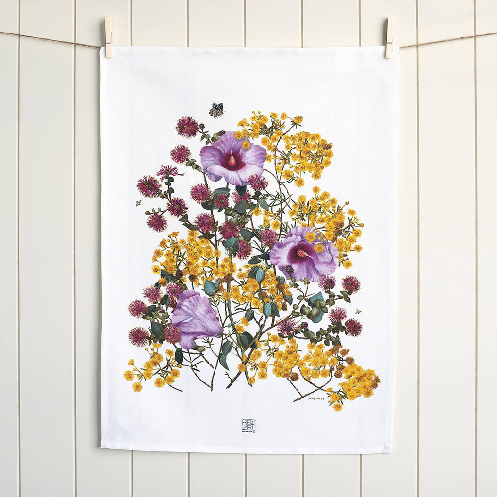 Australian Native Tea Towels - Yellow Morrison | All Products Available ...