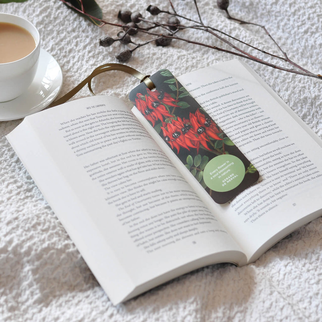 Wildflowers Bookmark - Sturt Pea | All Products Available in Wholesale